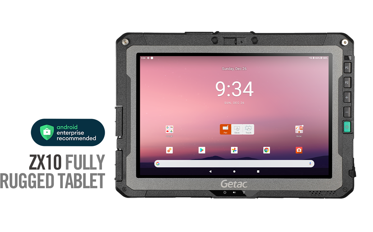 Getac ZX10 Fully Rugged 10" Android Tablet - Affinity Enterprises, LLC